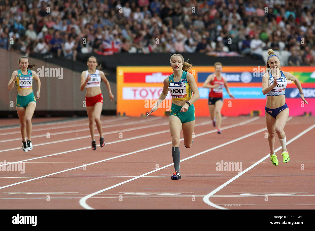 Isis Holt of Australia wins gold in the Women's 200m T35 Final at the ...