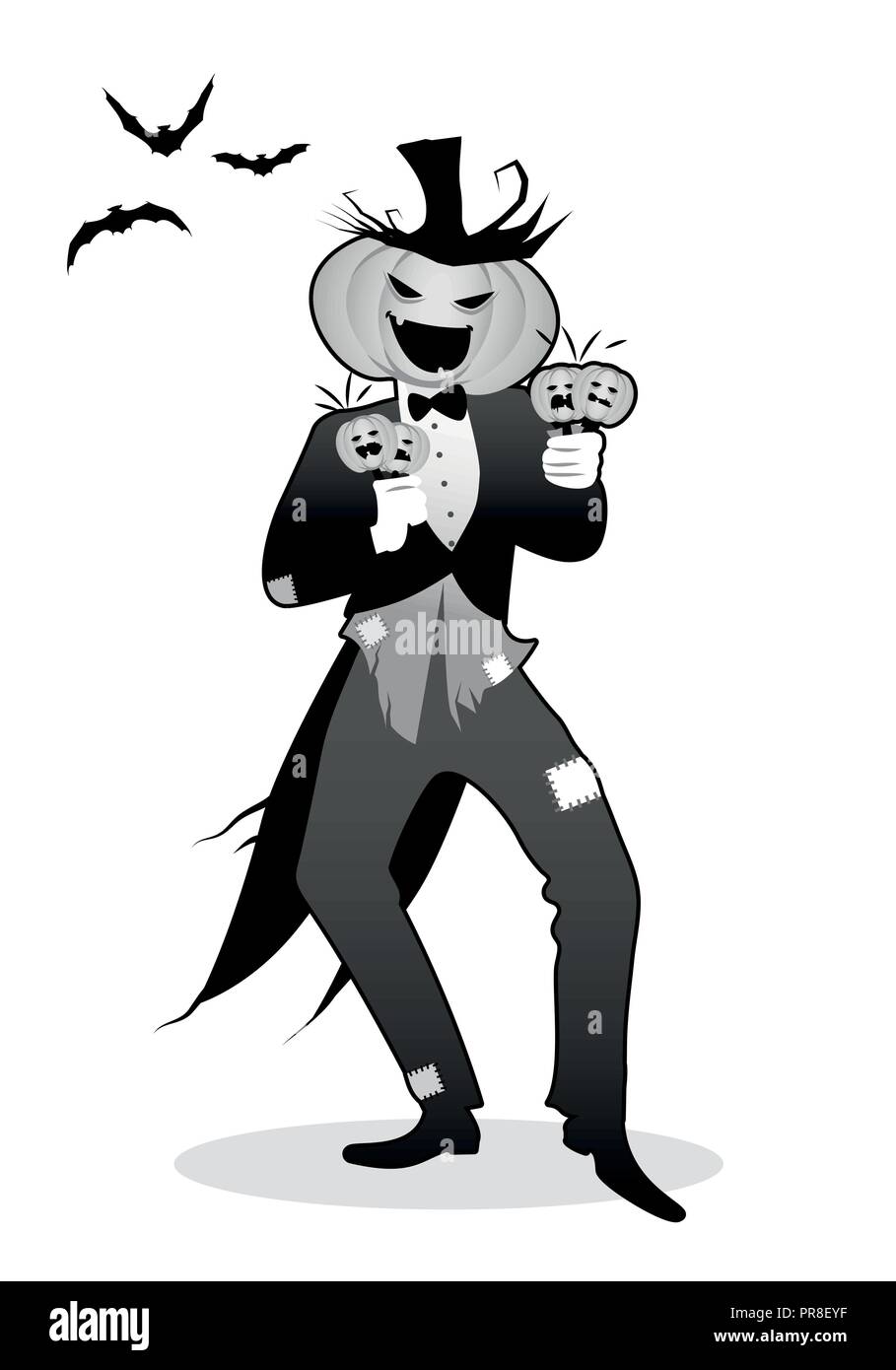 Halloween pumpkin playing music Stock Vector Image & Art - Alamy