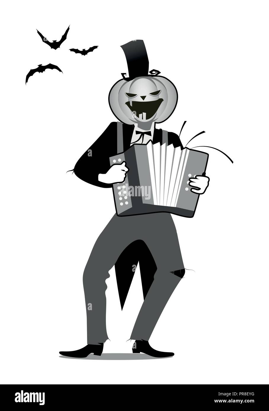 Halloween pumpkin playing music Stock Vector Image & Art - Alamy