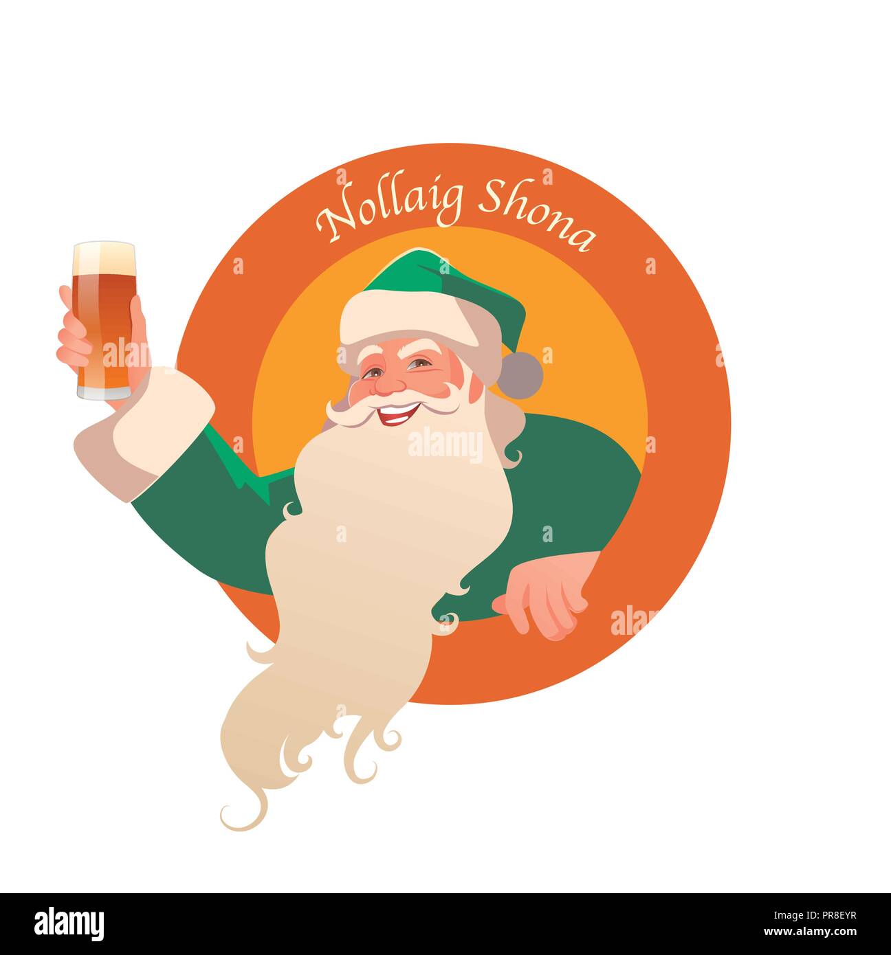 Holding green gift man Stock Vector Images - Alamy