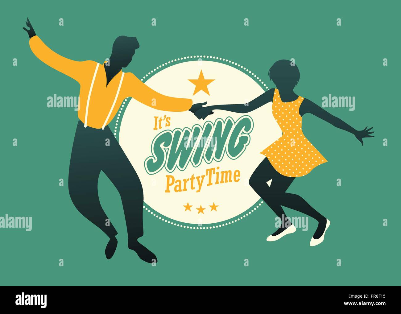 Swing dance 1940s Stock Vector Images - Alamy