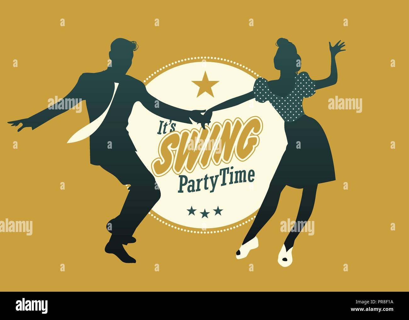 Young couple dancing swing: "Balboa" Style Stock Vector Image & Art - Alamy