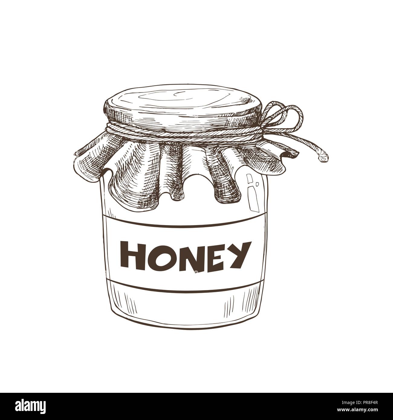 Hand Drawn Honey Stock Vector Image & Art - Alamy