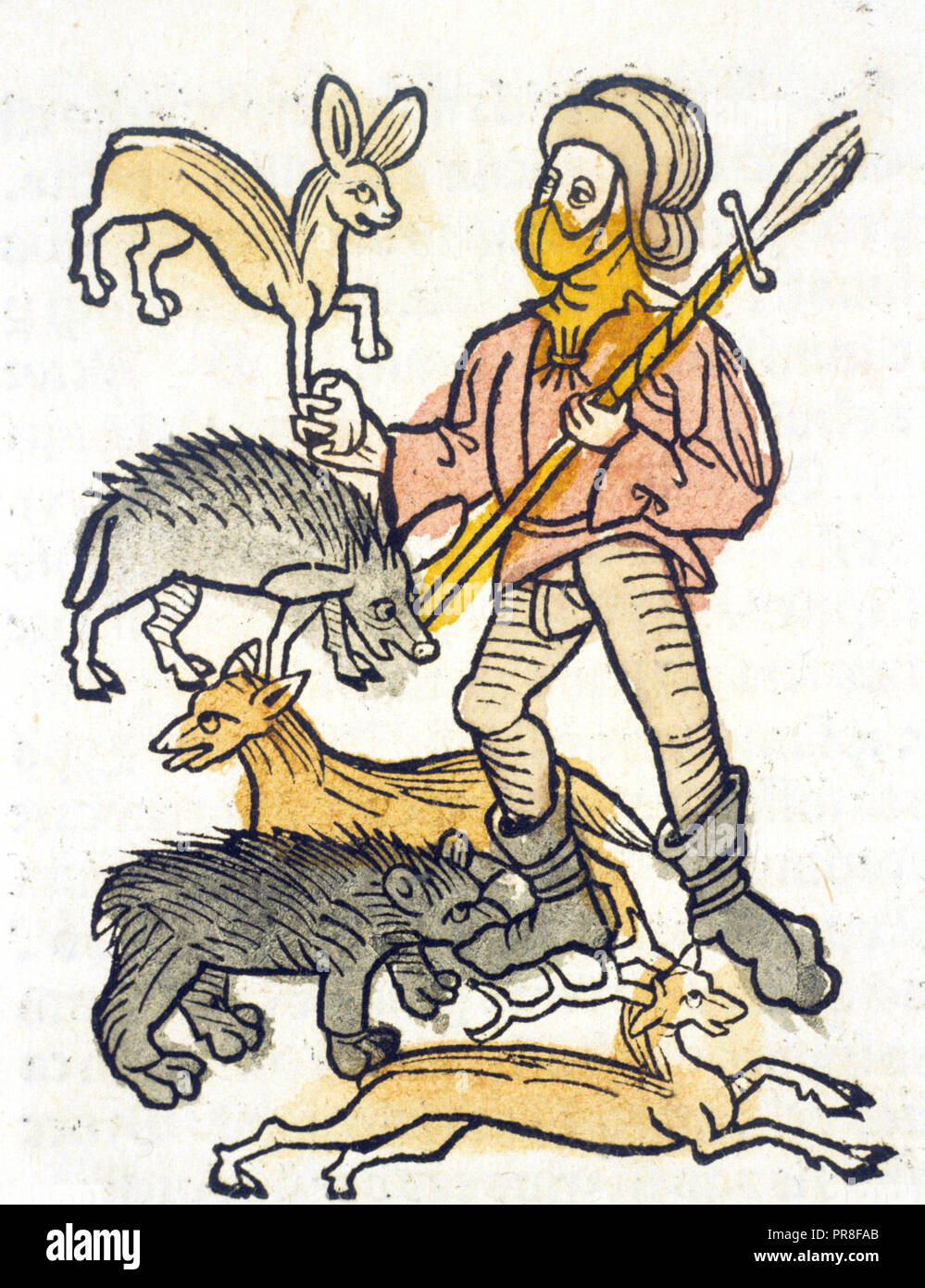 Woodcut illustrations animals hi-res stock photography and images - Alamy