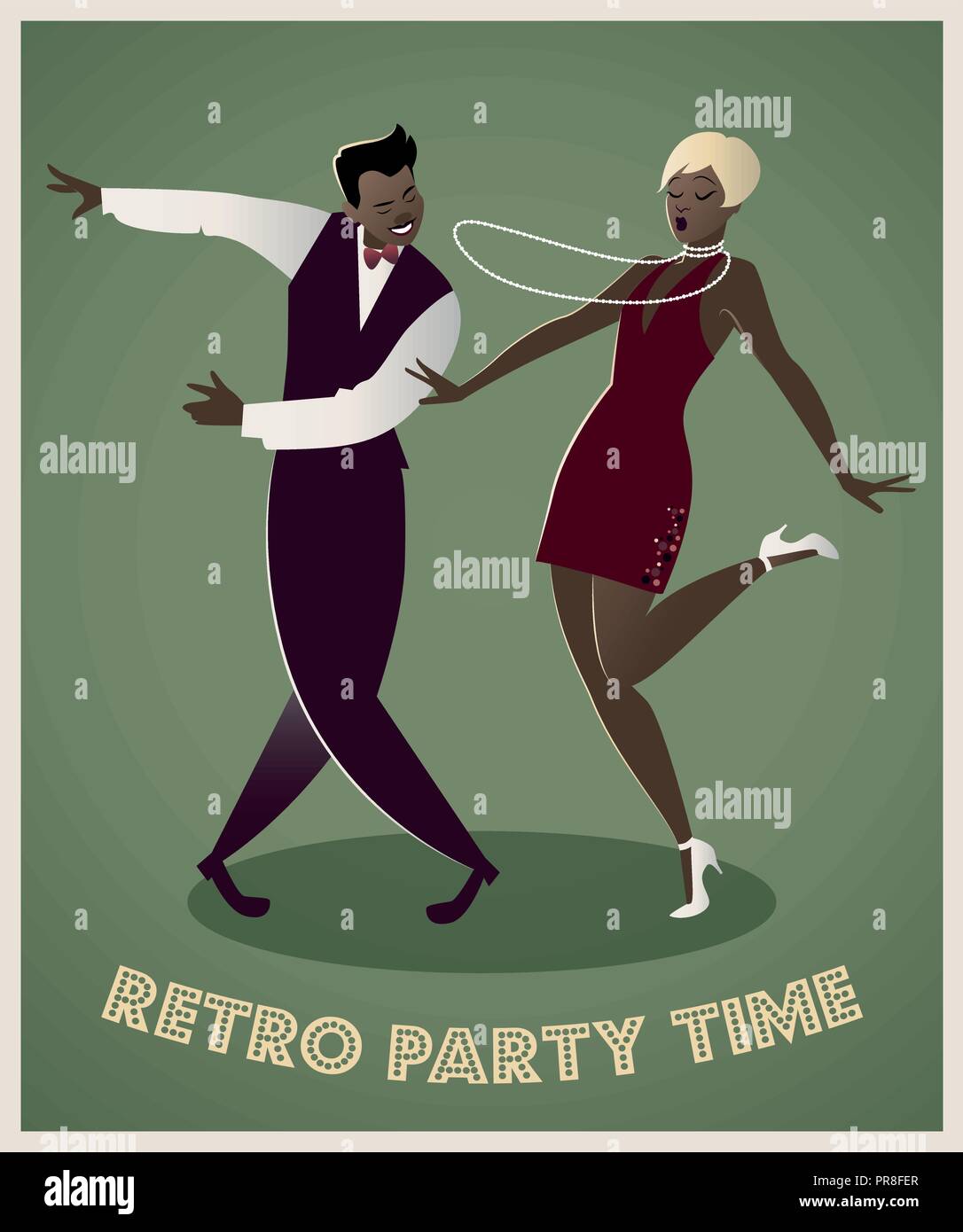 Funny couple 1920s Stock Vector Images - Alamy