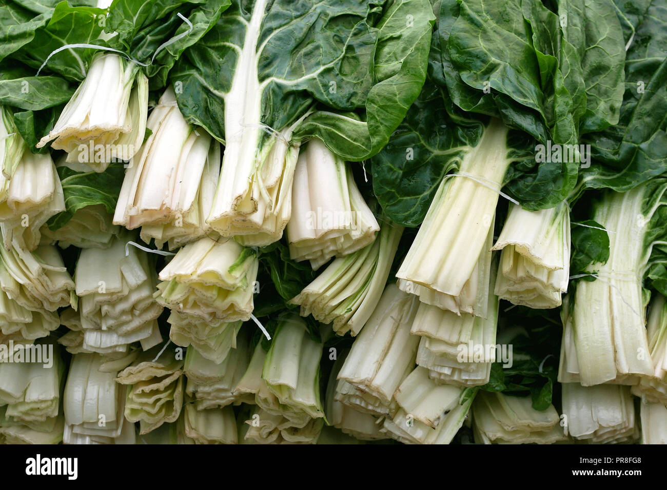 Bunch of Swiss chard vegetables at market Stock Photo - Alamy