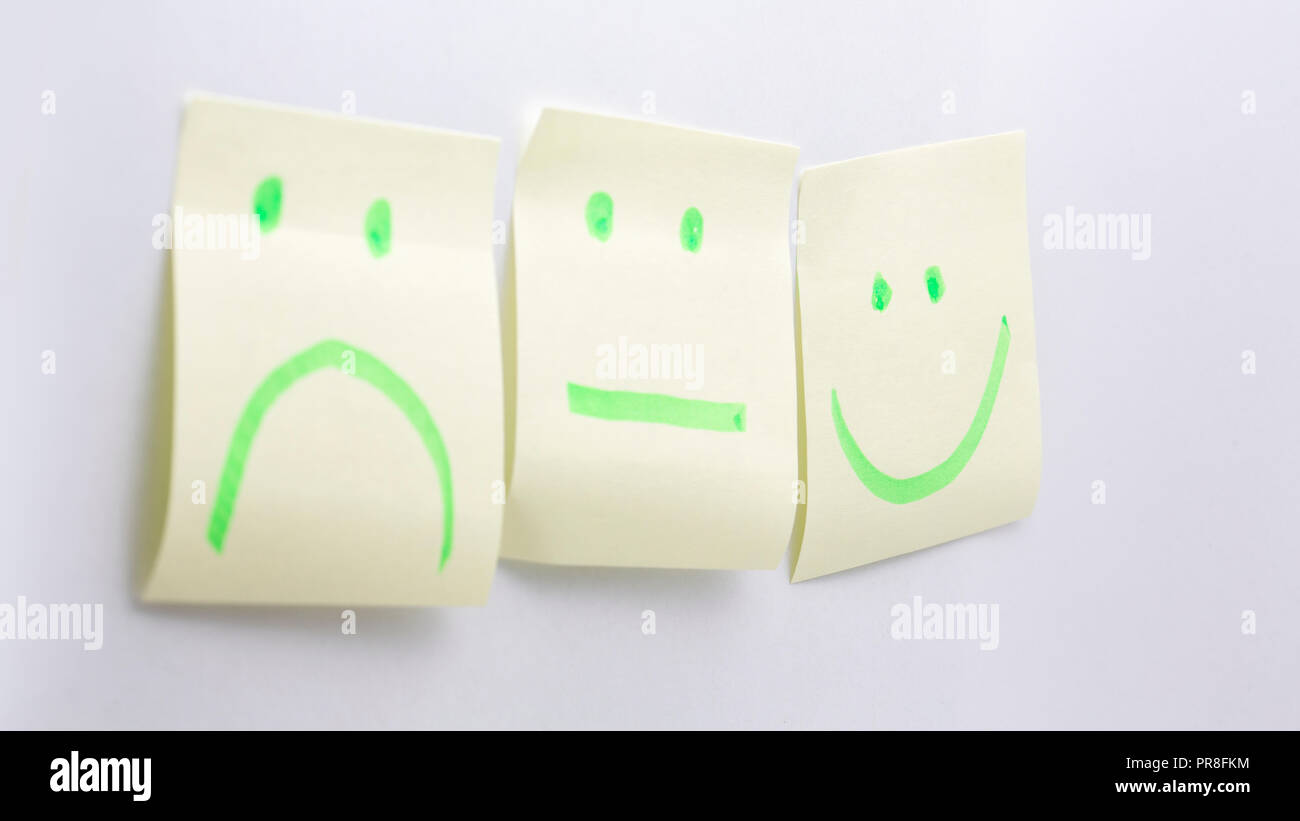 in the white background and empty space the smile in the memo like ...