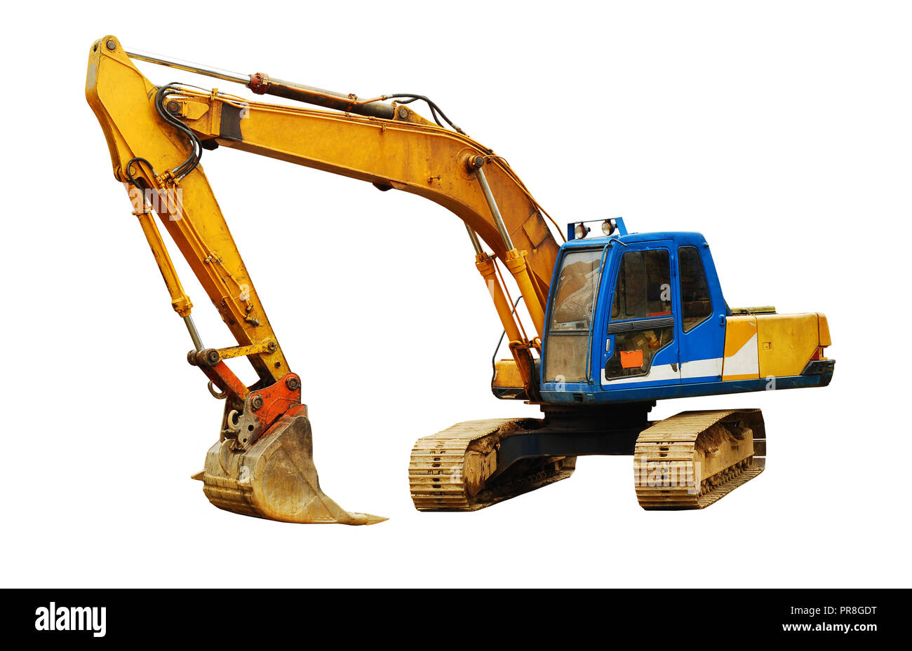 Caterpillar backhoe Cut Out Stock Images & Pictures - Alamy