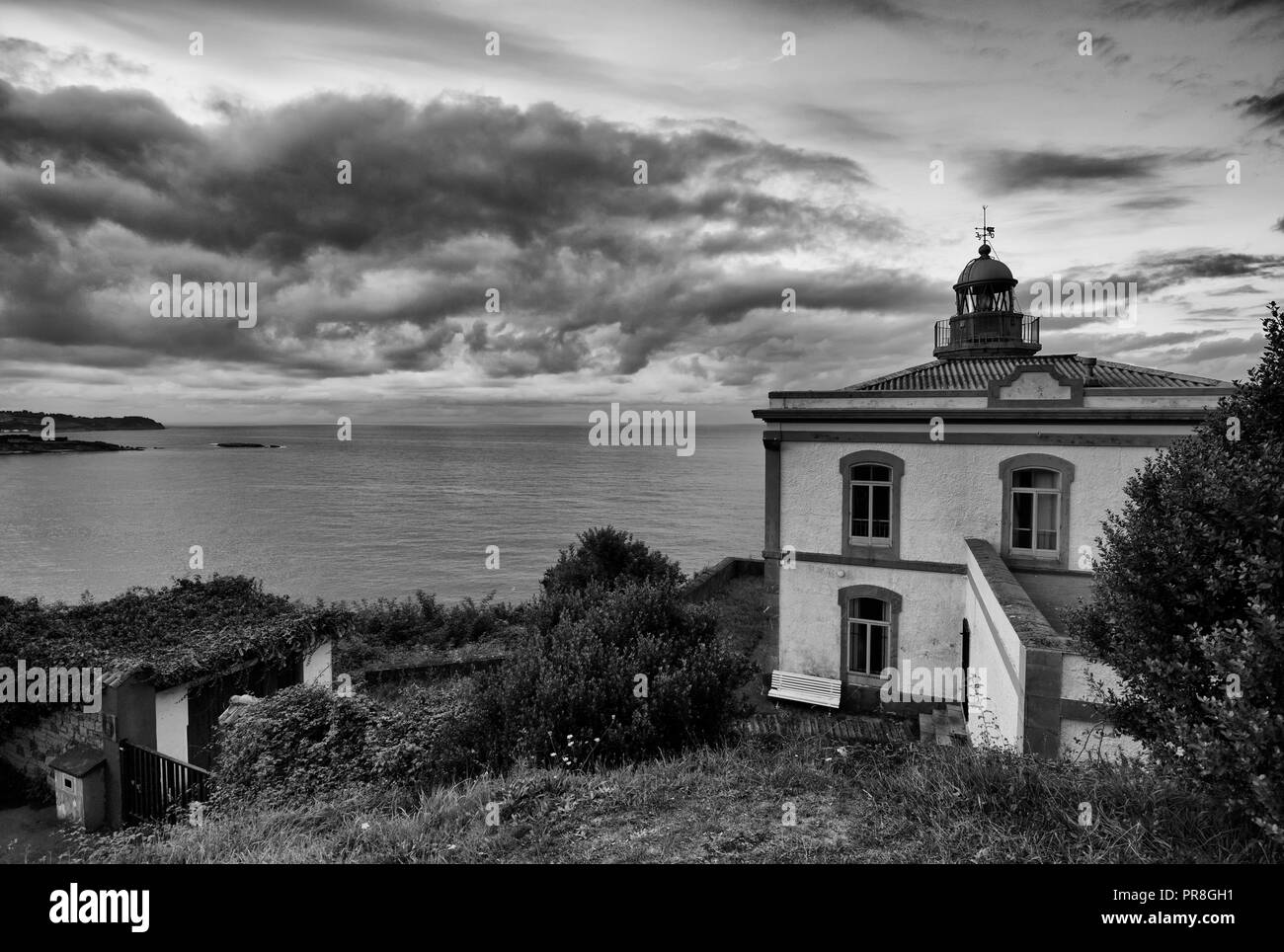Lighthouse of Candas Stock Photo - Alamy