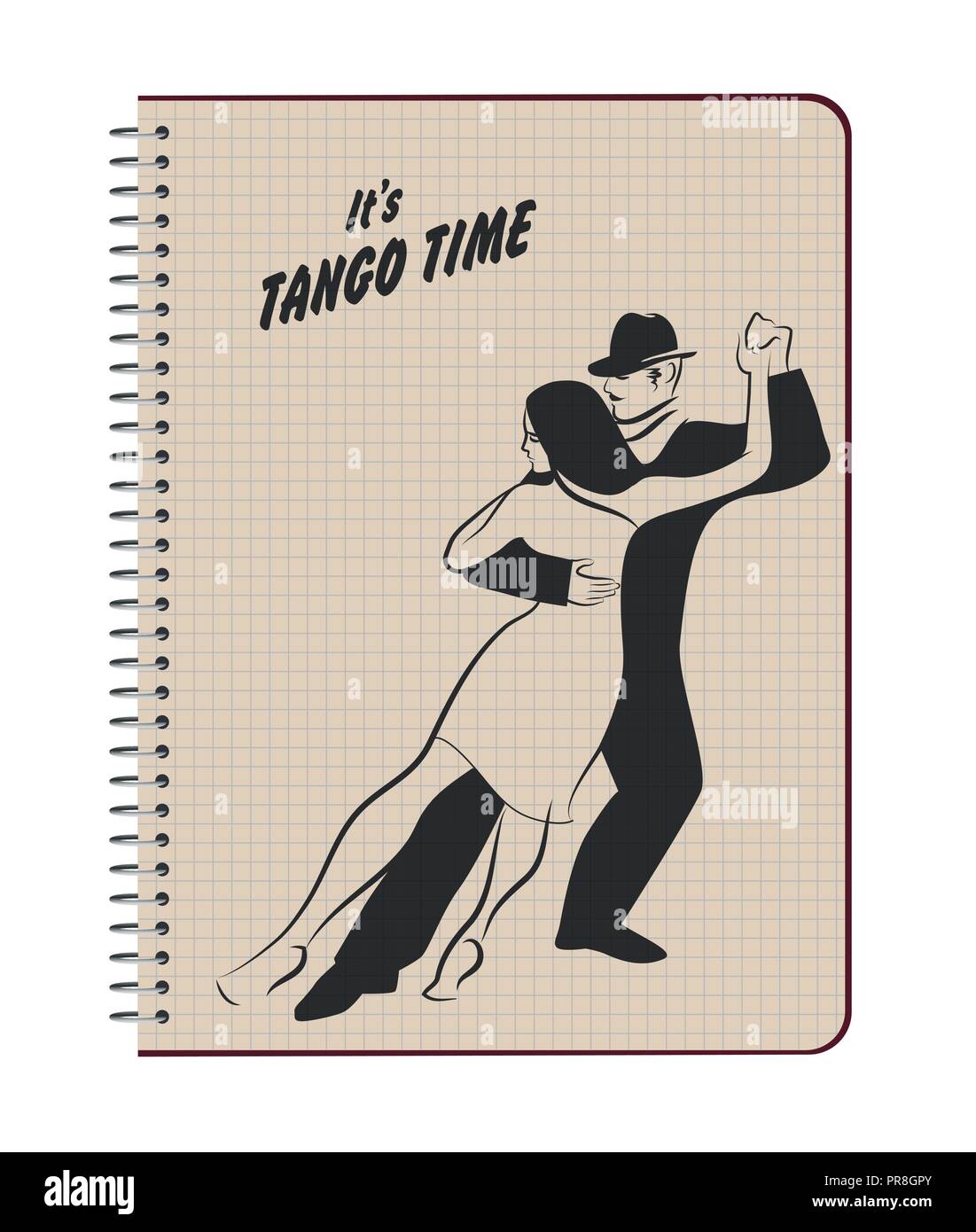 Tango Dance isolated: Design of young couple dancing tango Stock Vector ...