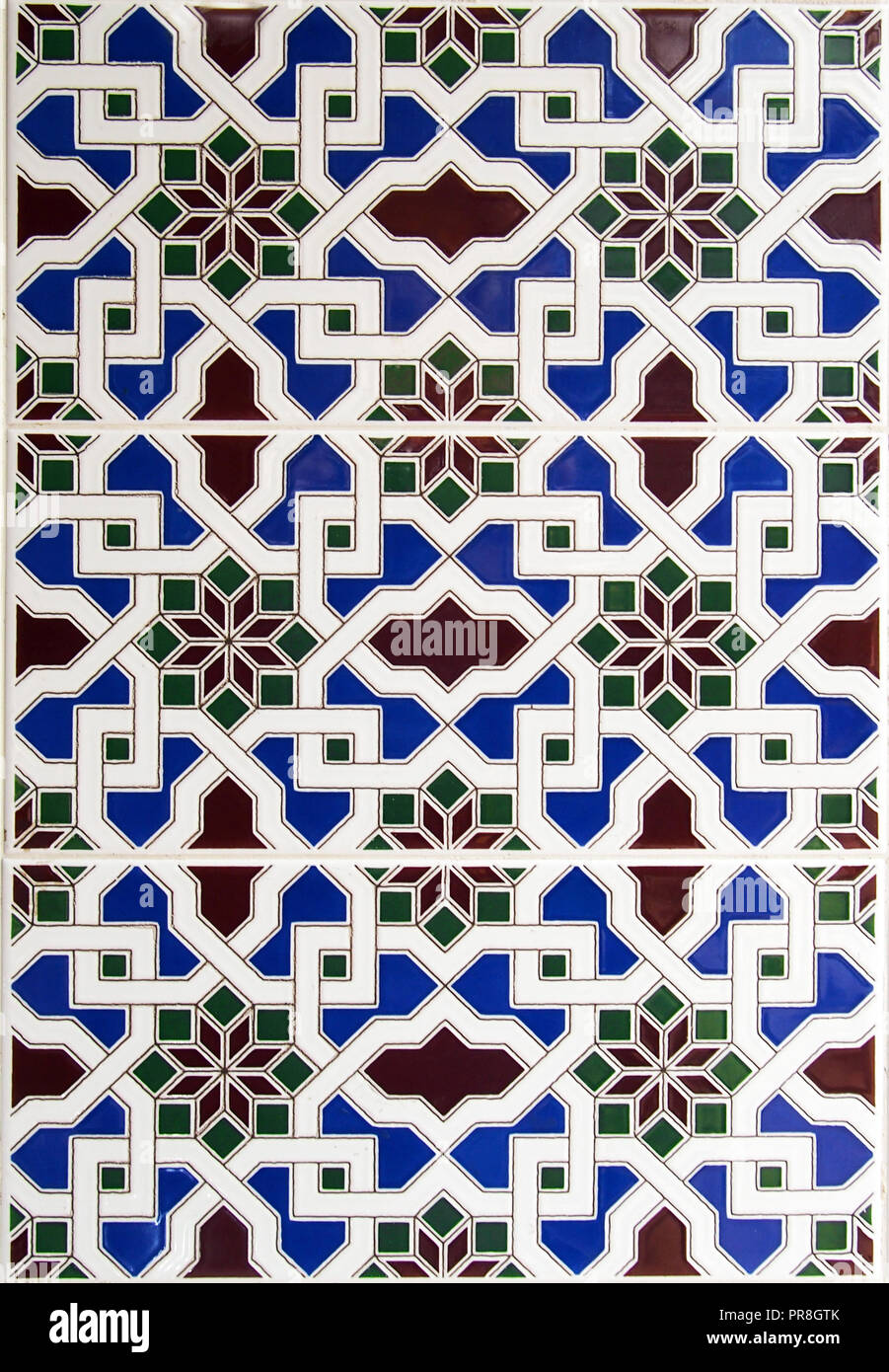 Detail of the traditional tiles from facade of old house. Decorative ...