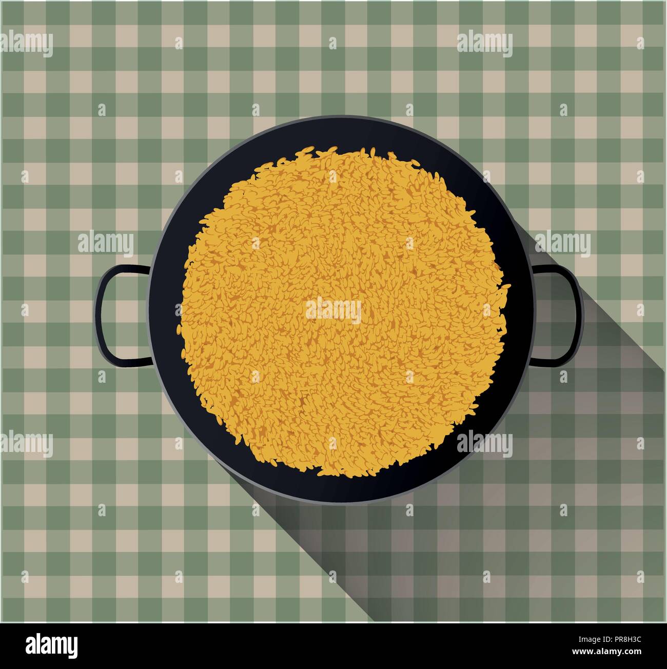 Vegetable rice in pan Stock Vector Images - Alamy