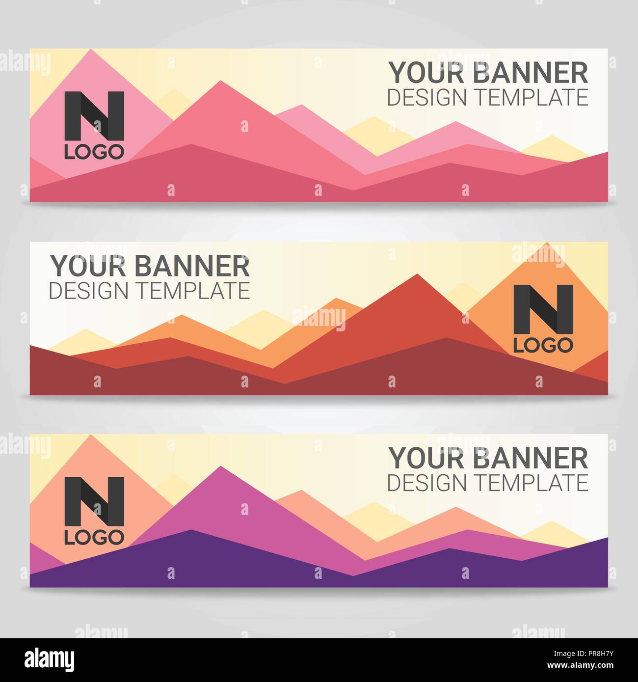 Abstract beautiful banner template background, Vector illustration ...