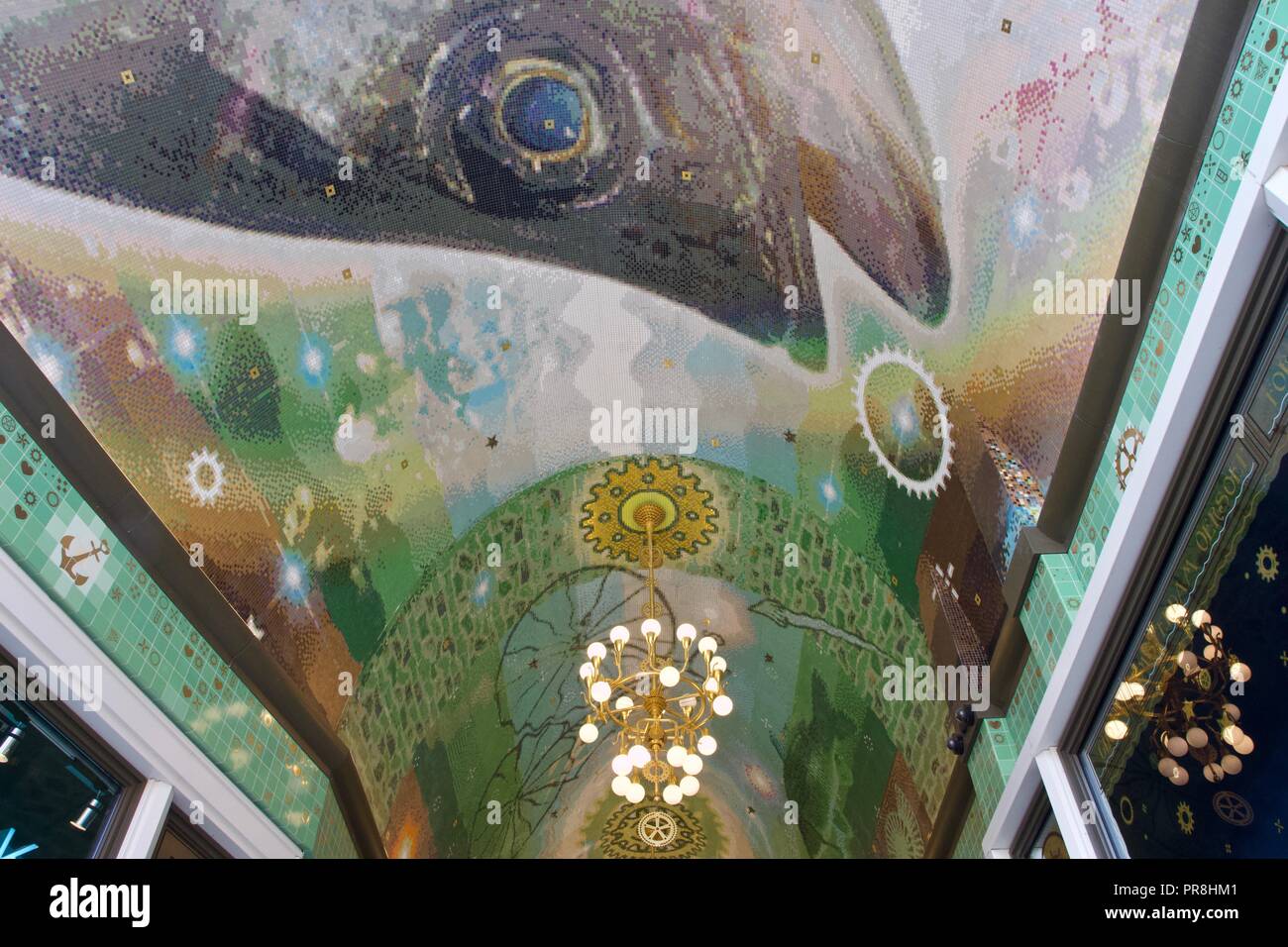 The arched passageway Beurspassage in Amsterdam has artwork by Amo and ...