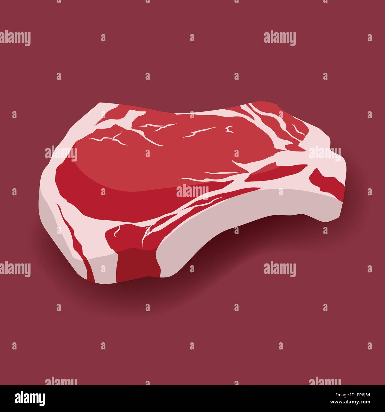 Cut beef steak in Stock Vector Images - Alamy