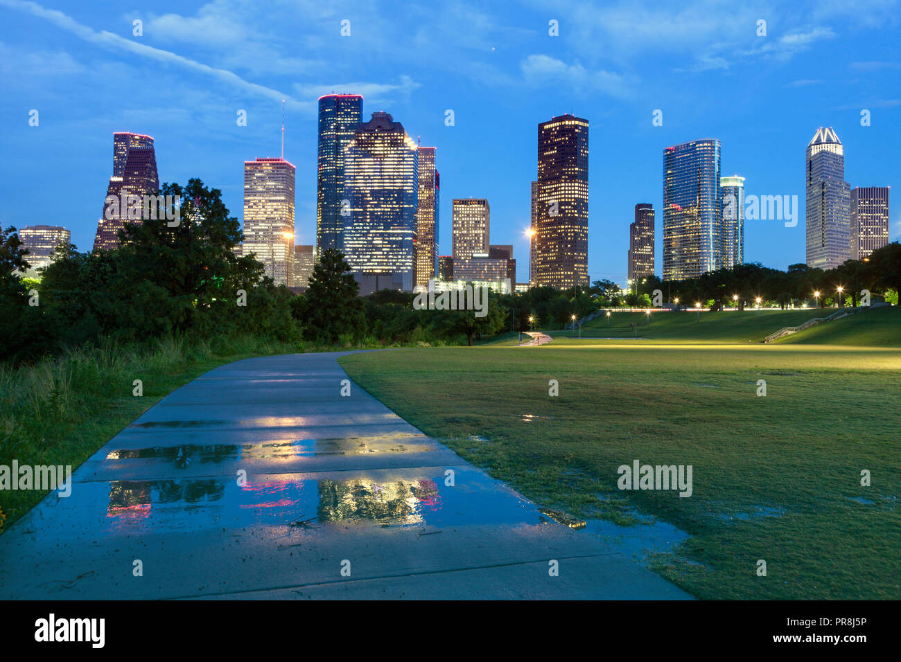 Houston skyline sunrise hi-res stock photography and images - Alamy