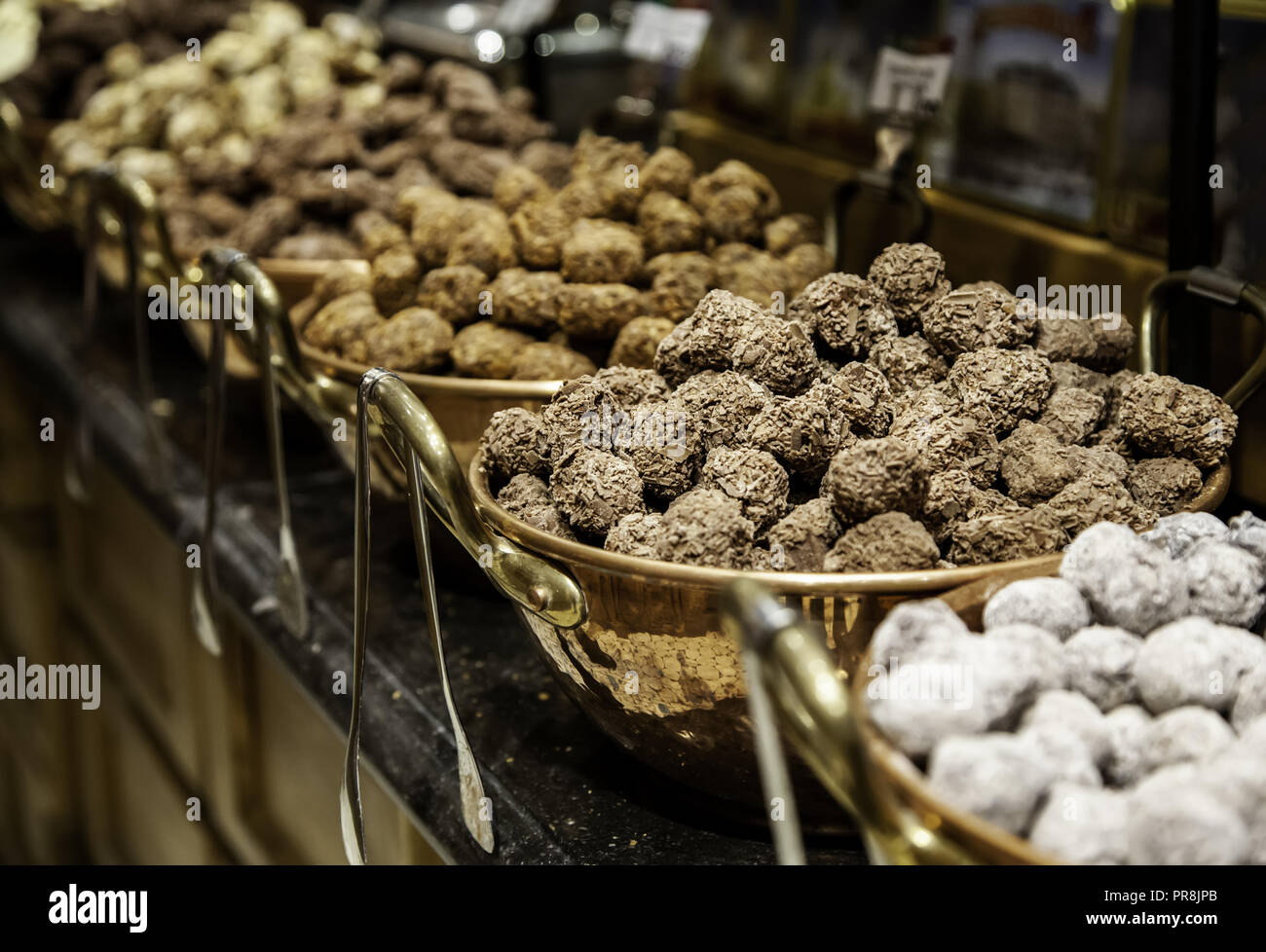 Typical Belgian artisan chocolate, typical product detail, Belgian food ...