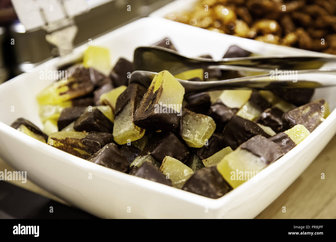 Typical Belgian artisan chocolate, typical product detail, Belgian food ...