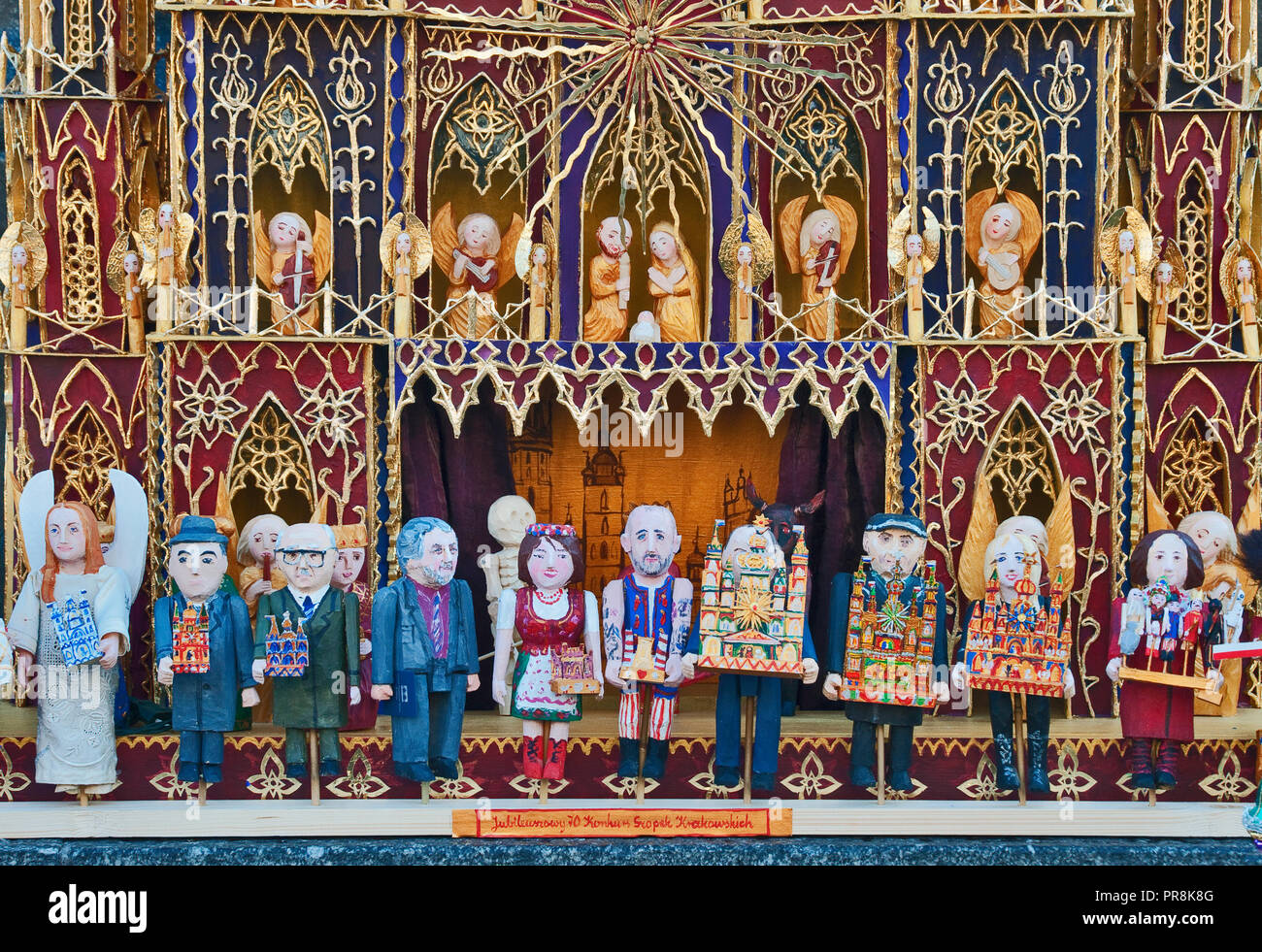 Detail of Szopka, Christmas Nativity scene shown at annual competition ...