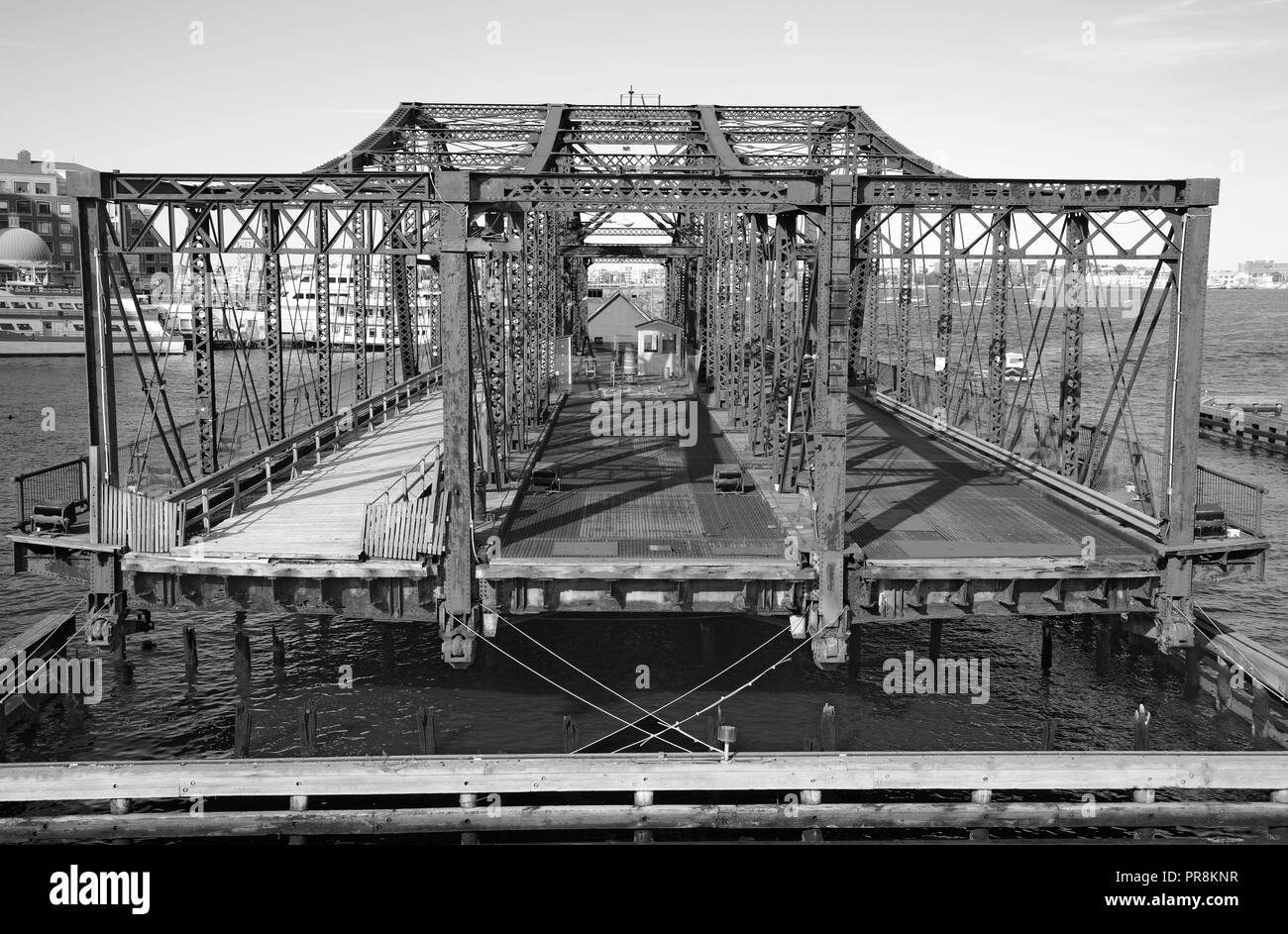 Old Northern Avenue Bridge Boston Harbor Massachusetts Stock Photo - Alamy