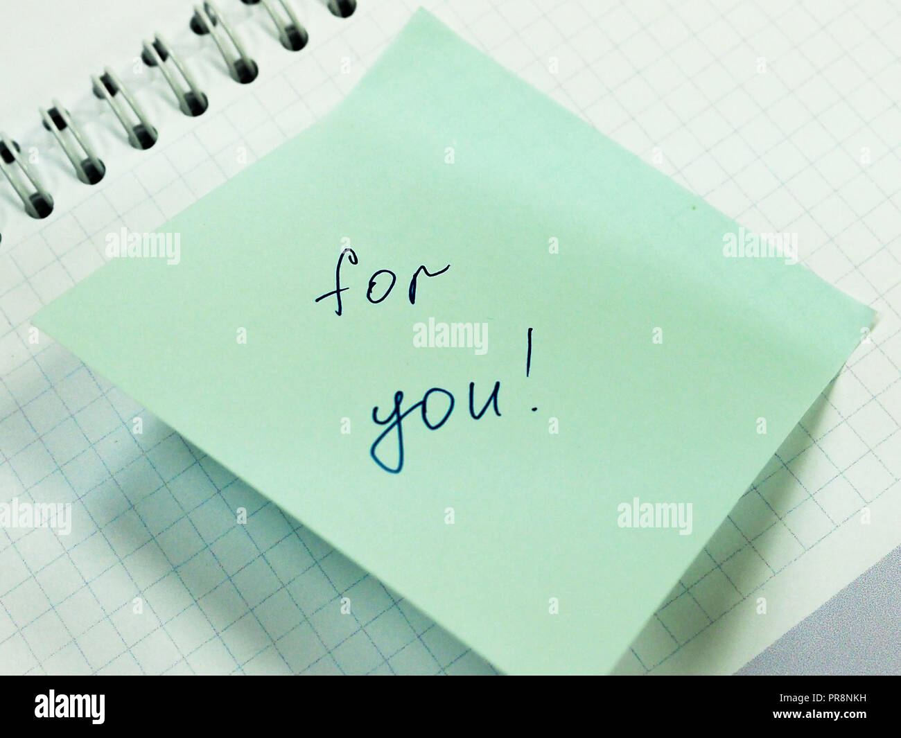 Sticky note with text for you Stock Photo - Alamy