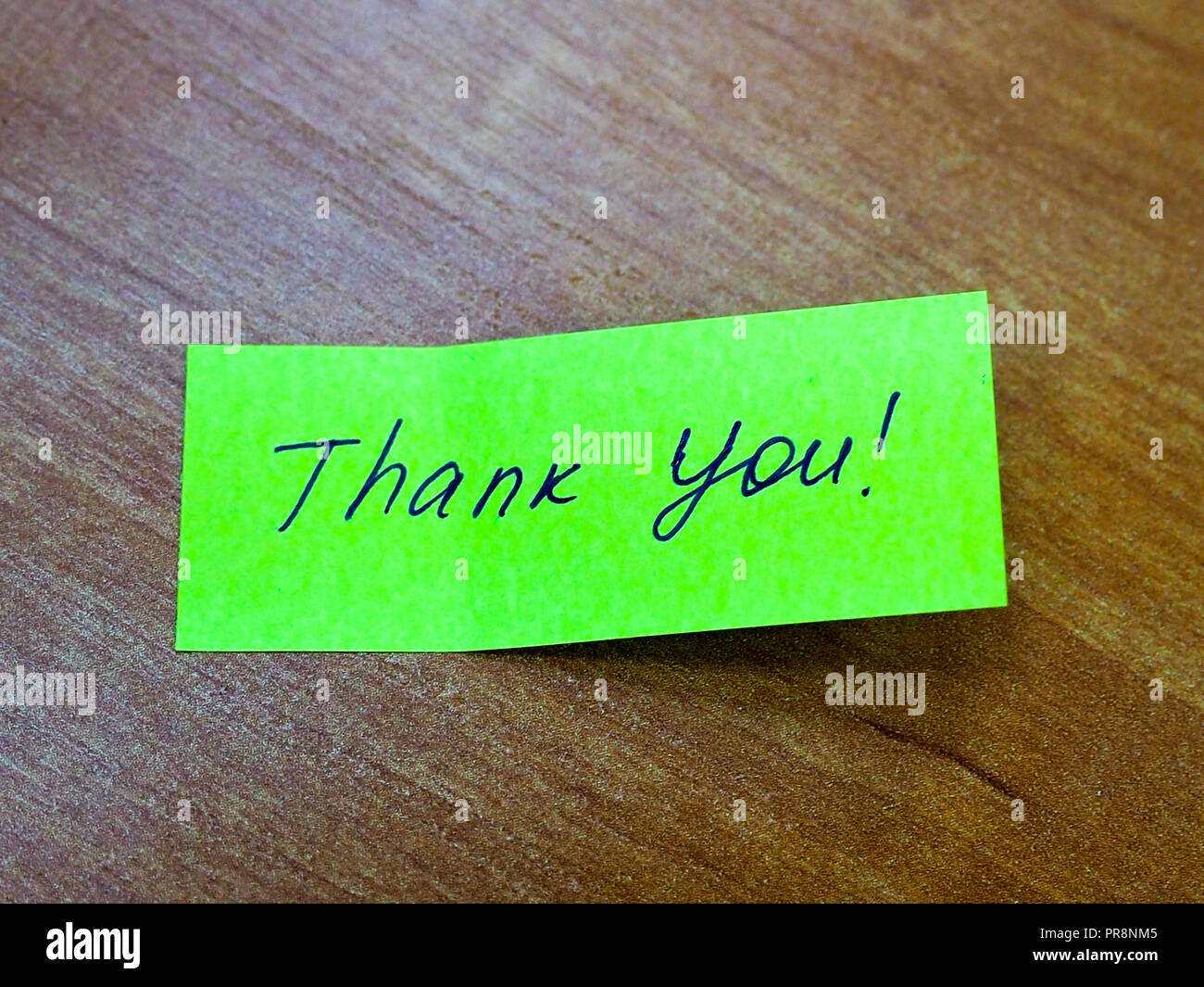 Sticky note with text thank you, motivation Stock Photo - Alamy