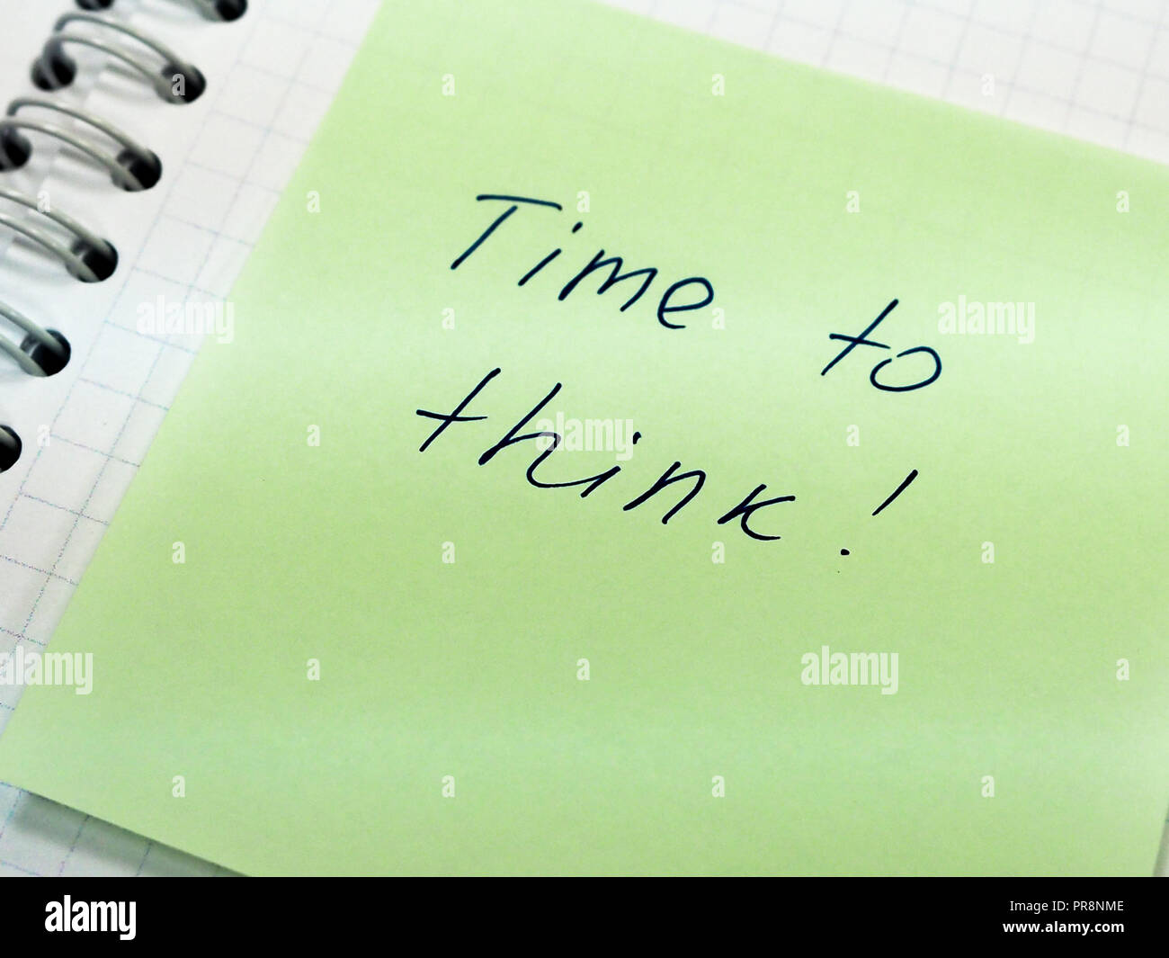 Sticky note with text time to think Stock Photo - Alamy