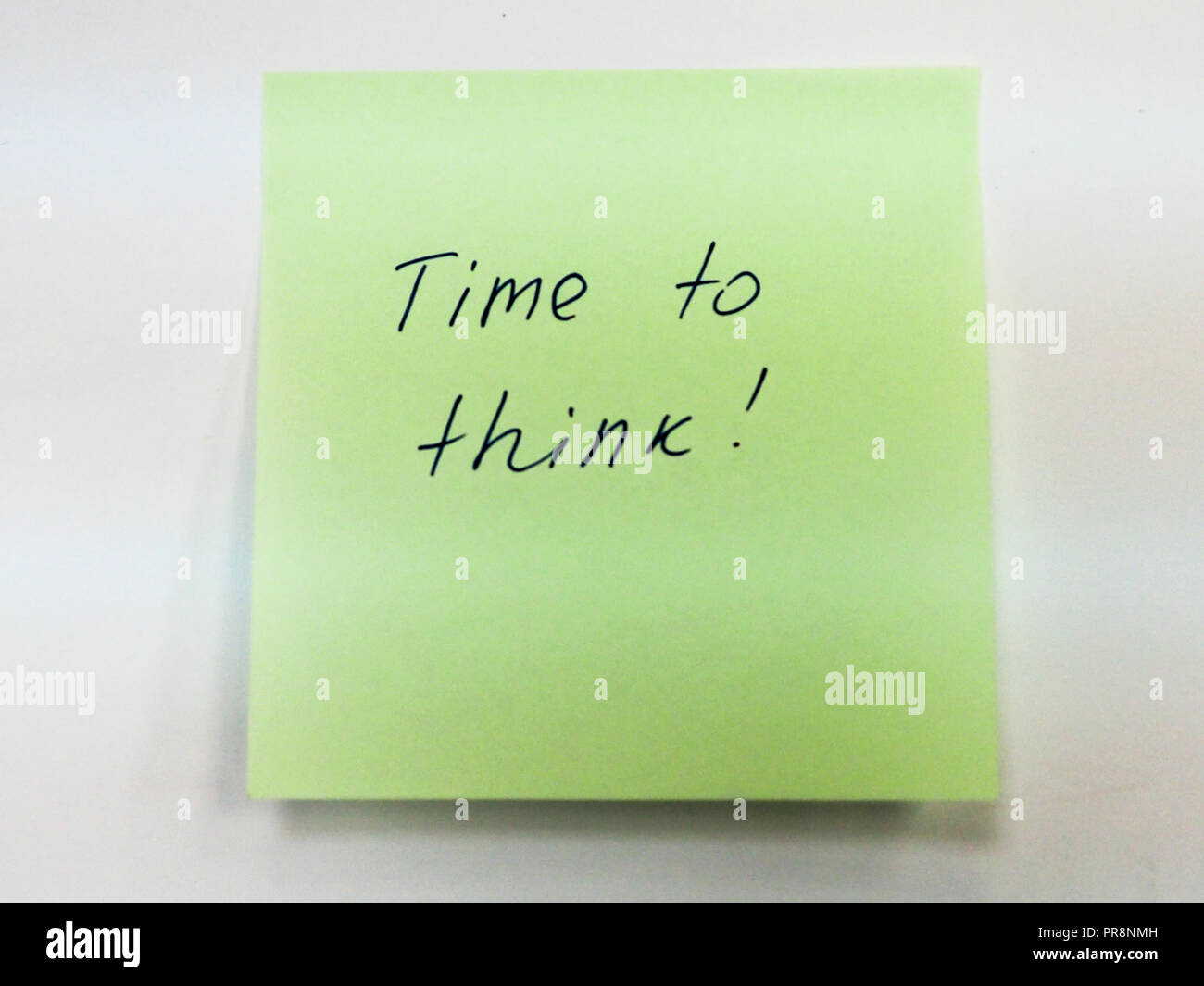 Sticky note with text time to think Stock Photo - Alamy