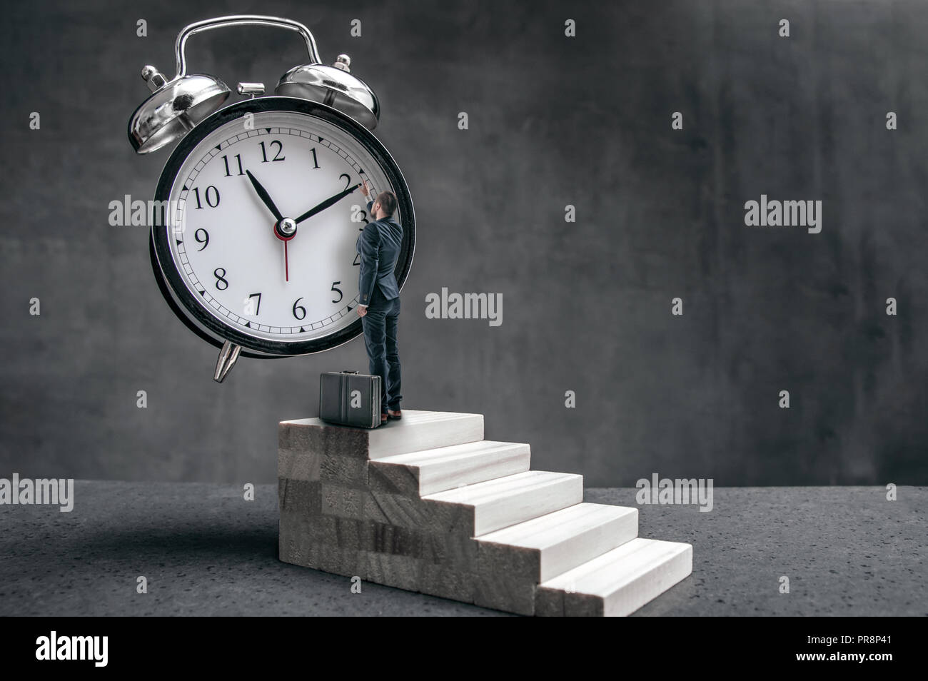 Business man running stairs hi-res stock photography and images - Alamy