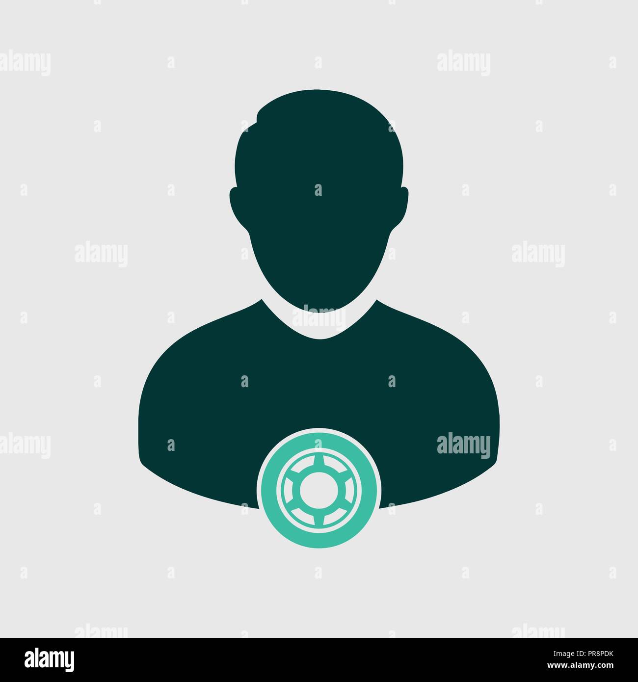 Driver Icon on gray background Stock Vector Image & Art - Alamy