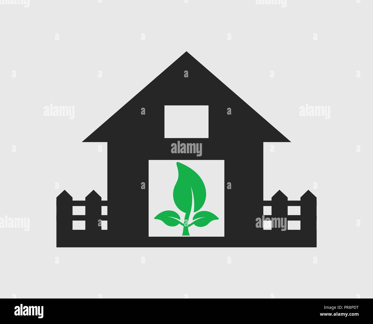 Eco friendly modern house on Stock Vector Images - Alamy