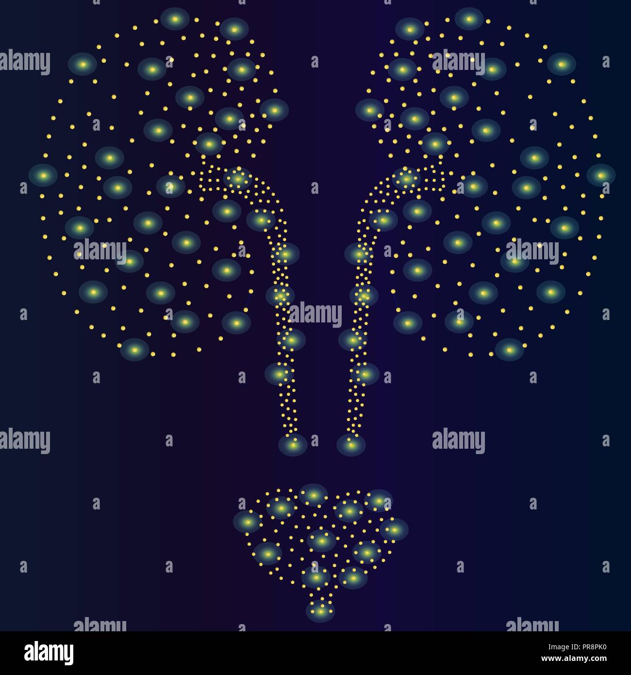 Abstract kidney. Anatomy of the vector kidney. Blurred kidney ...