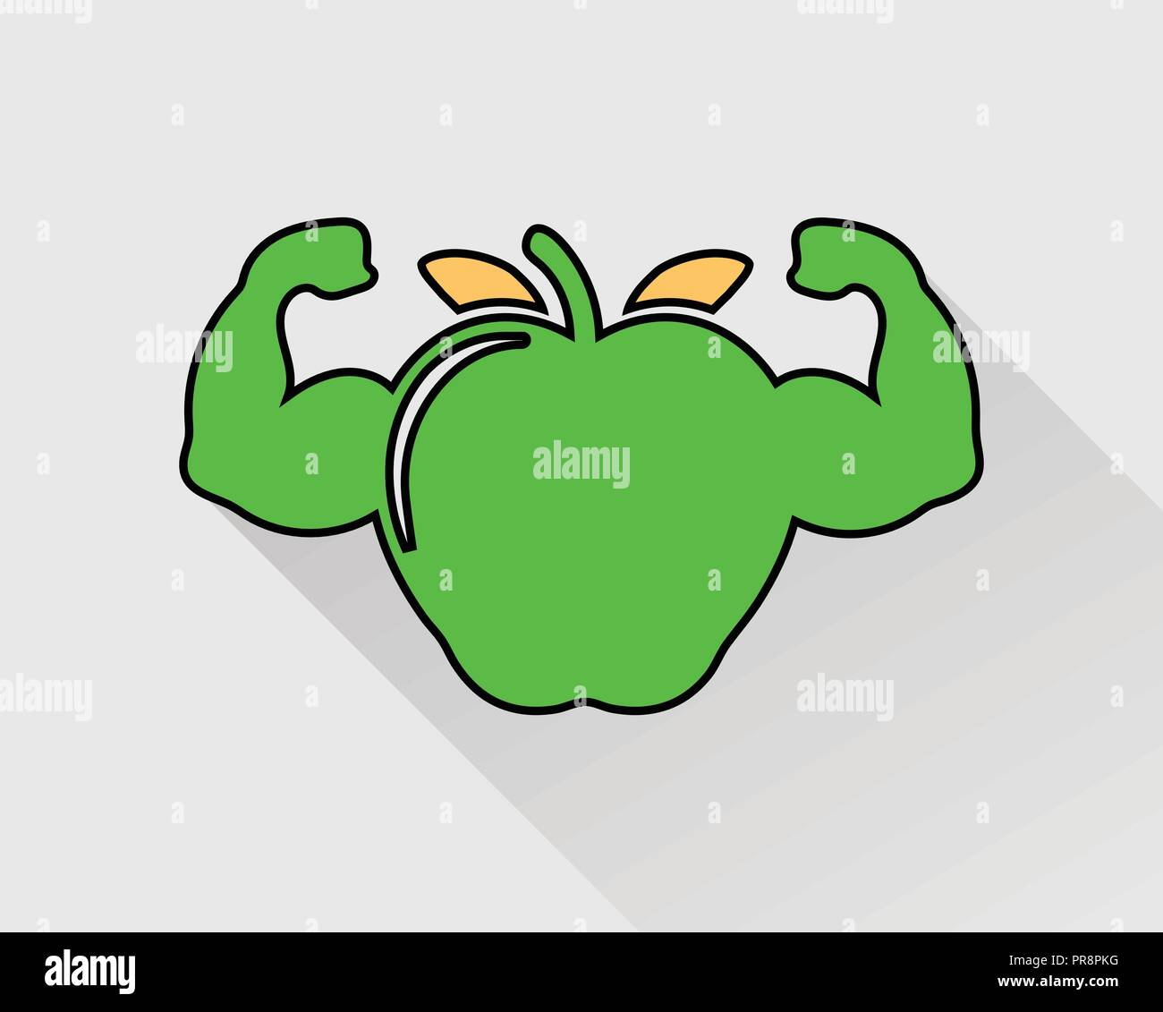 Apple heart spoon fork logo Stock Vector Images - Alamy