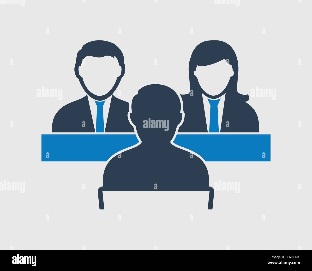 Interview panel icon on gray background Stock Vector Image & Art - Alamy