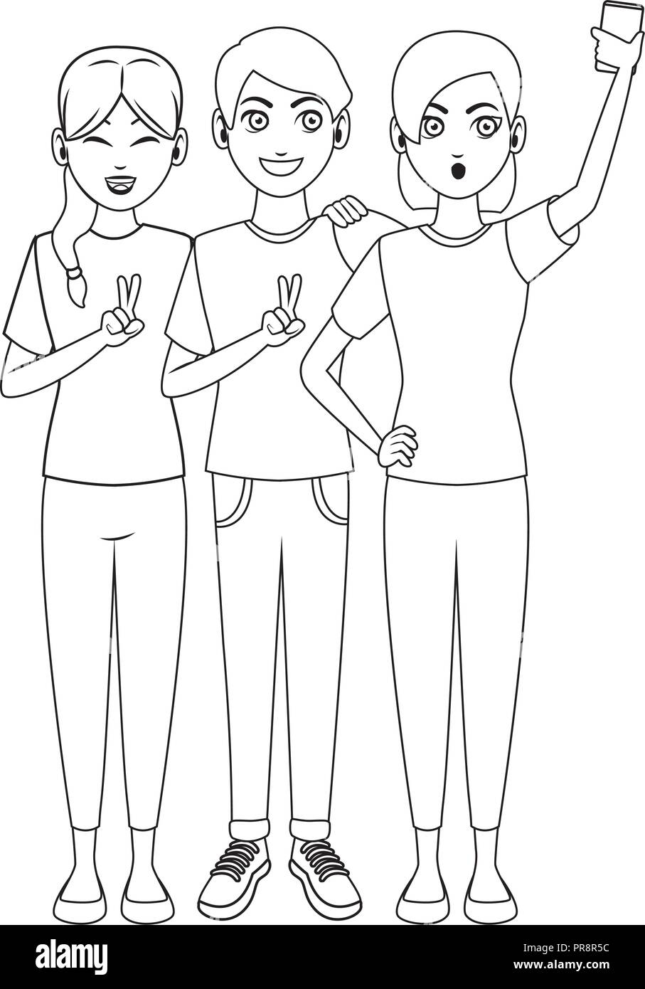 People take selfie Black and White Stock Photos & Images - Alamy