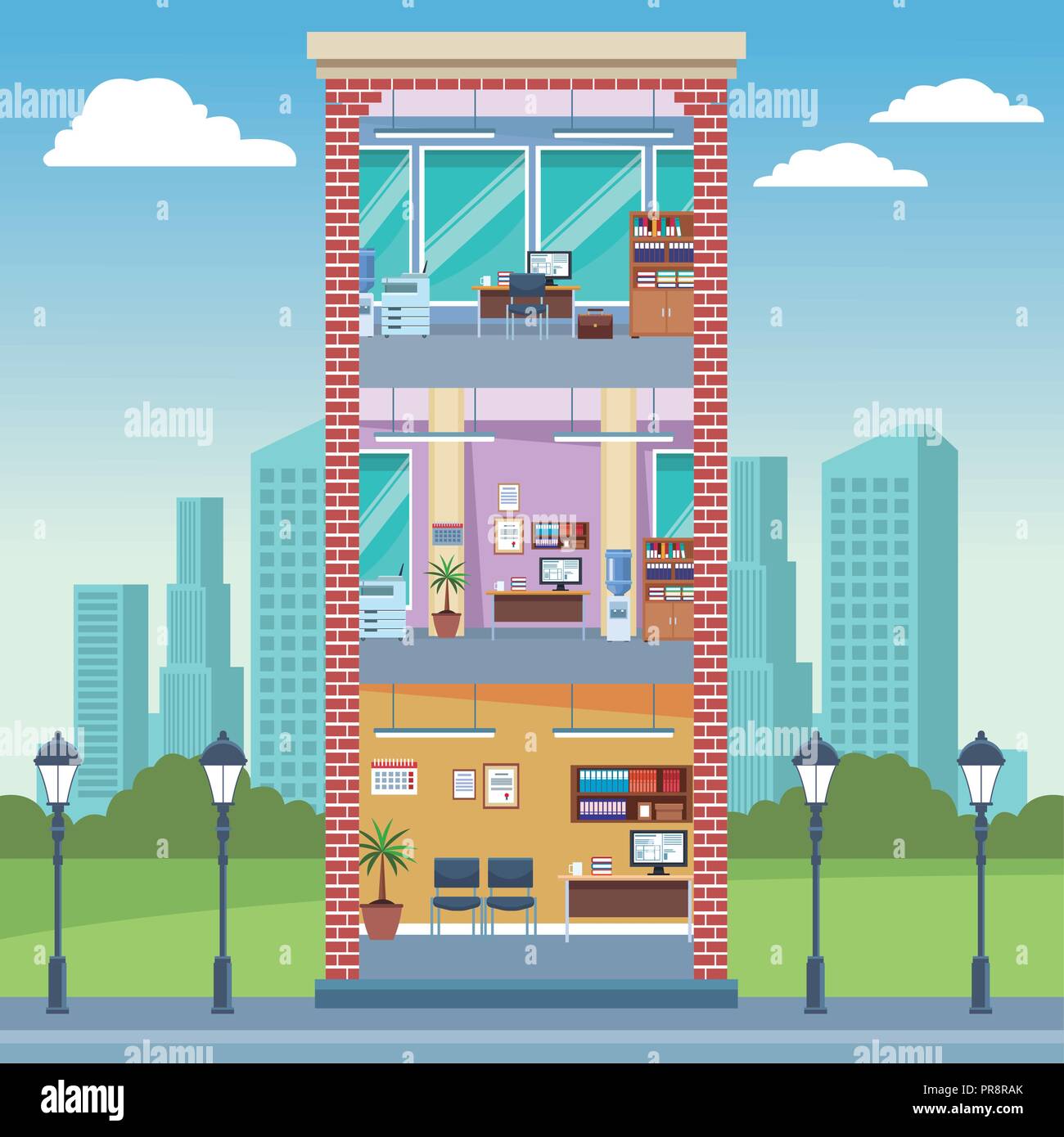 Office building interior Stock Vector Image & Art - Alamy