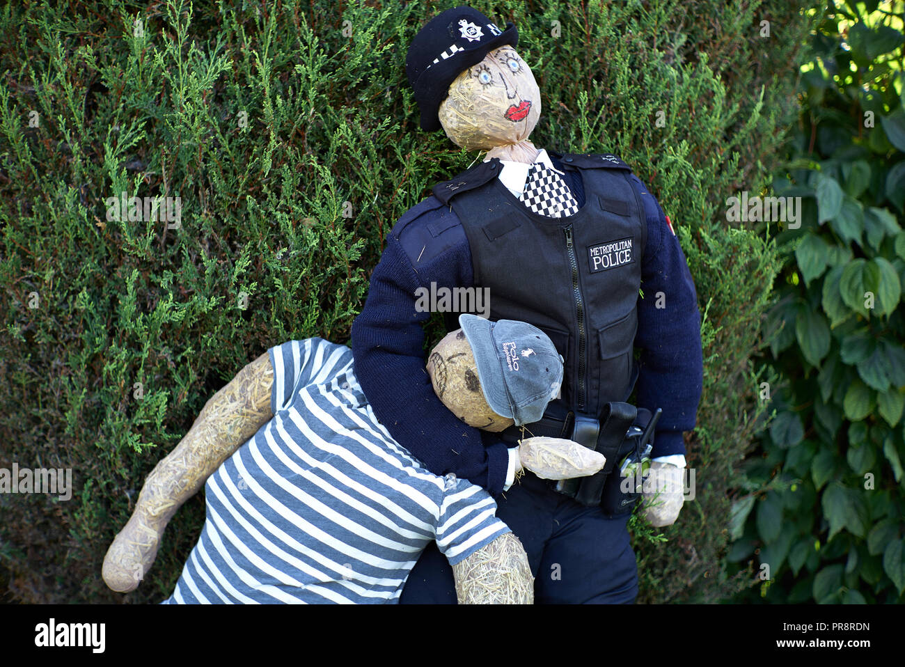 Burglar scarecrow hi-res stock photography and images - Alamy