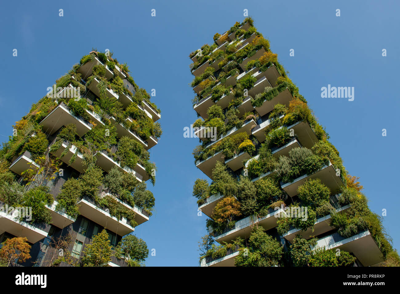 Milan Italy September 26th 2018:Vertical forest of Milan, the "most ...