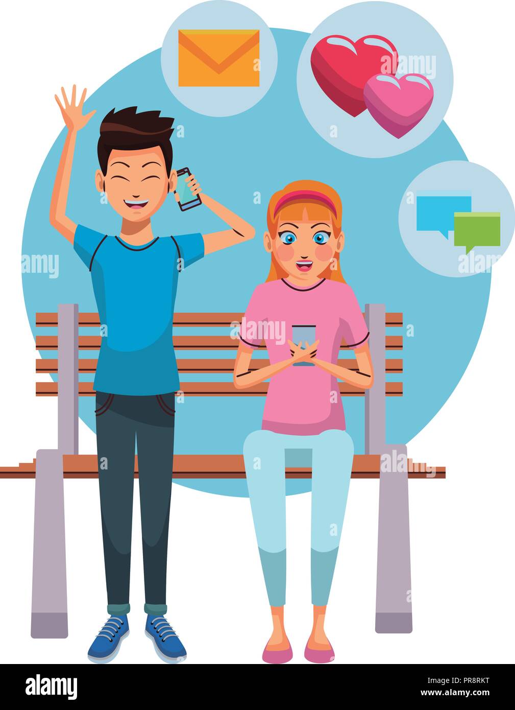 Woman social media symbols Stock Vector Images - Alamy