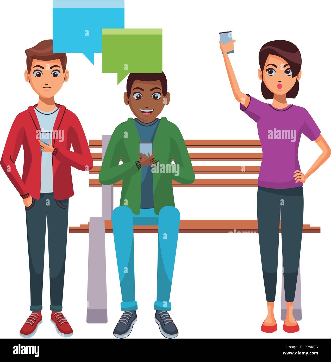 Bench picture Stock Vector Images - Alamy