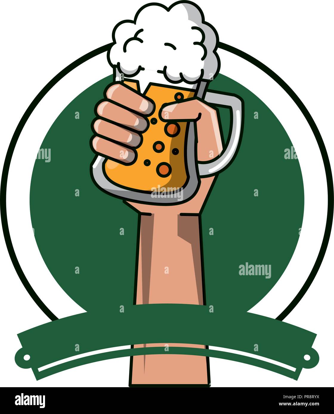 Hand holding beer Stock Vector Image & Art - Alamy