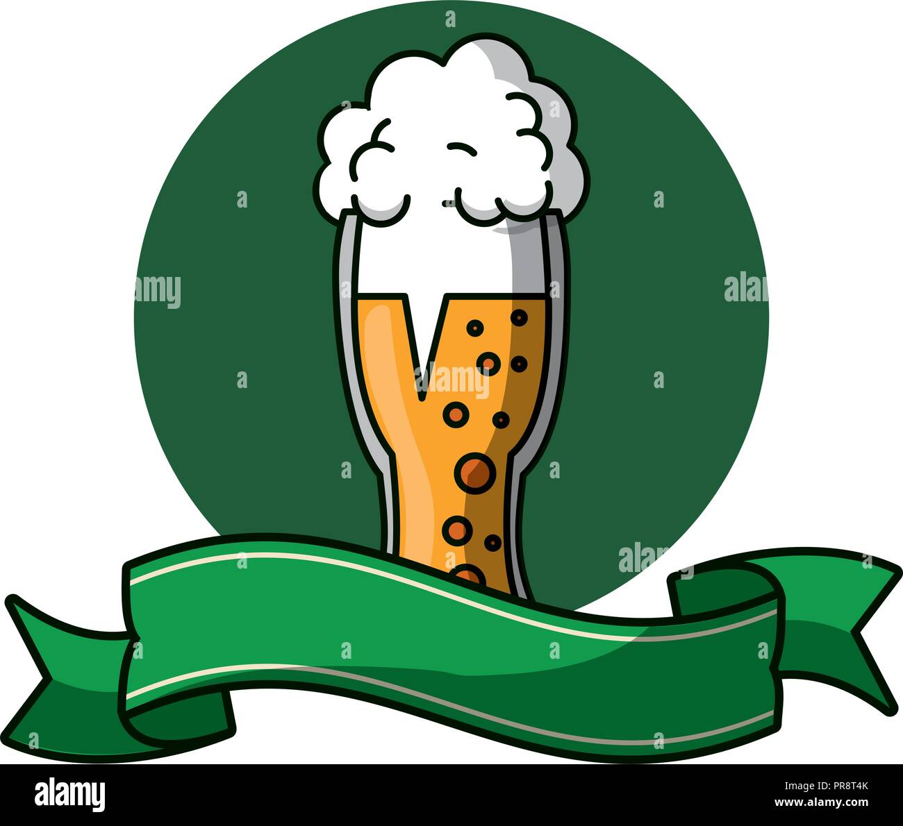 Top beer glass foam Stock Vector Images - Alamy