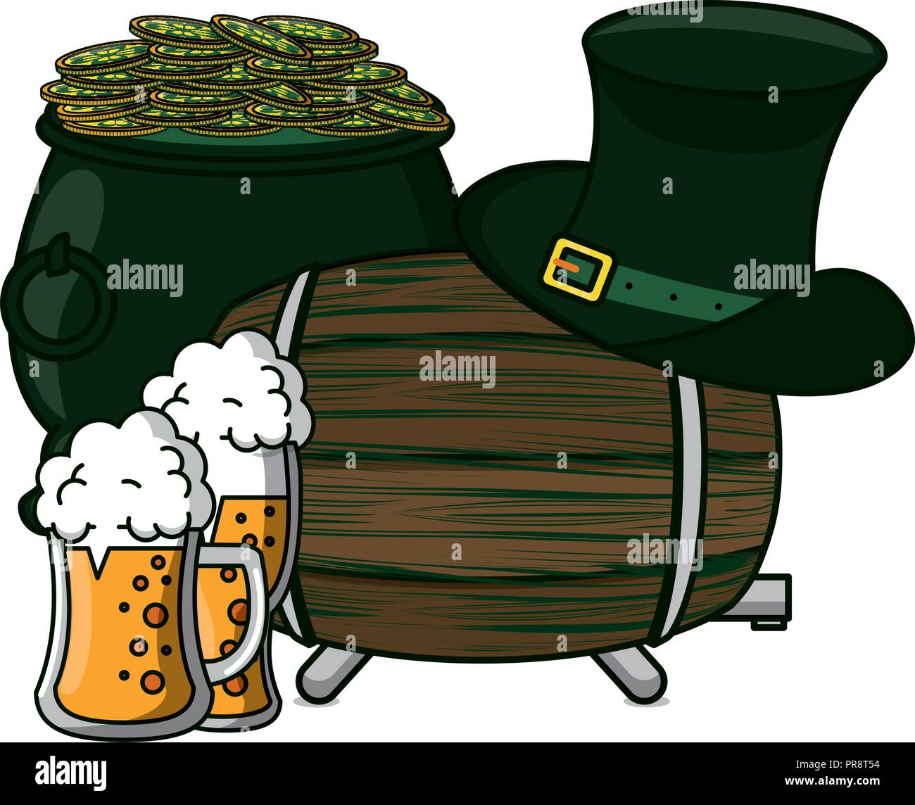 Irish beer coins and hat Stock Vector Image & Art - Alamy