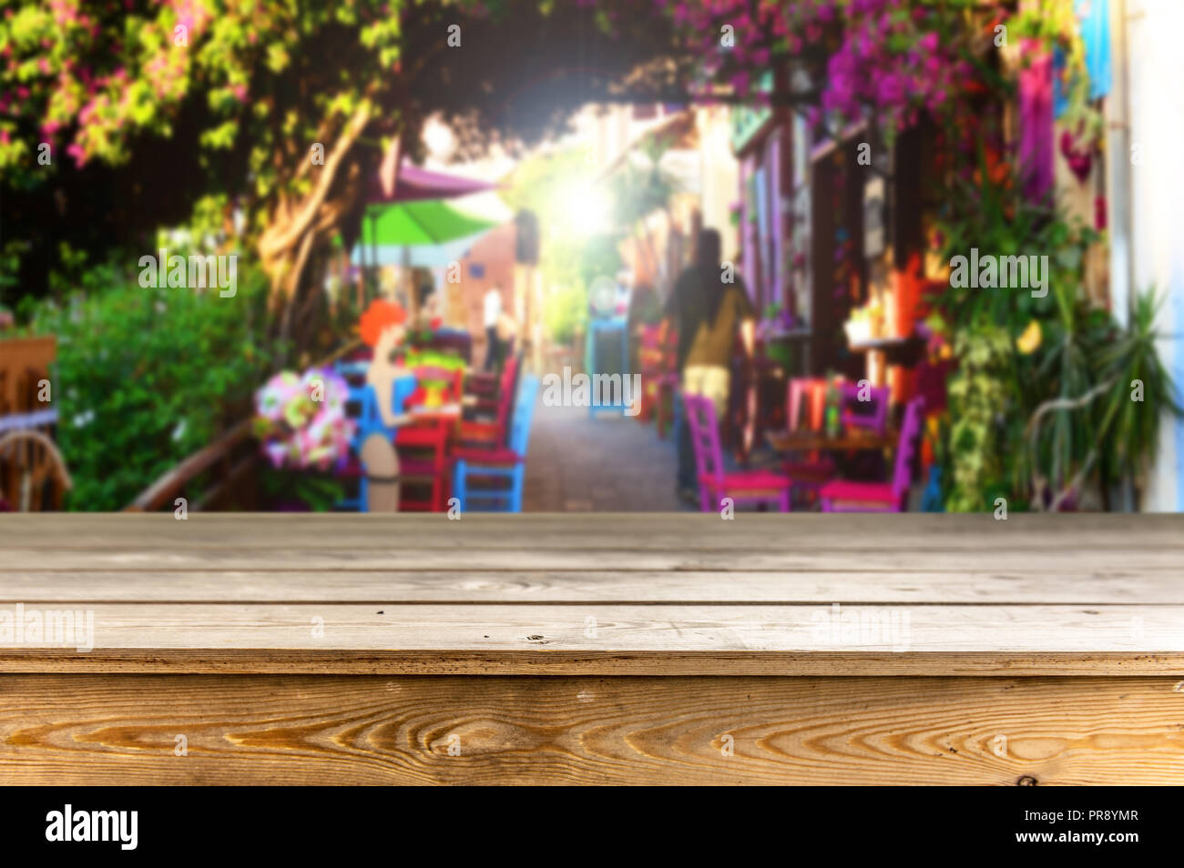 Wooden table background Stock Photo - Alamy