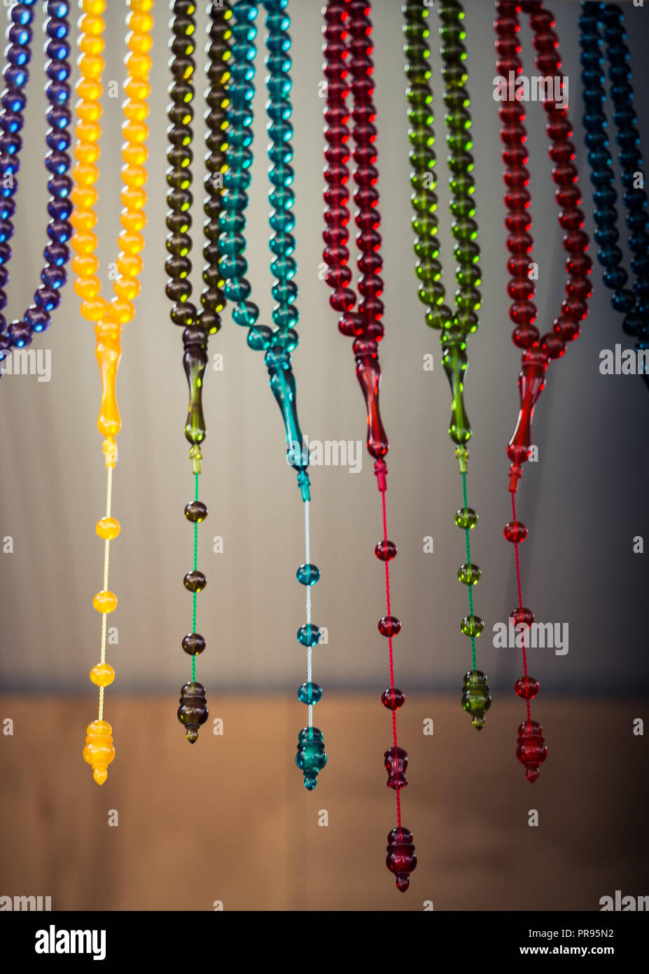 Set of praying beads of various colors Stock Photo - Alamy