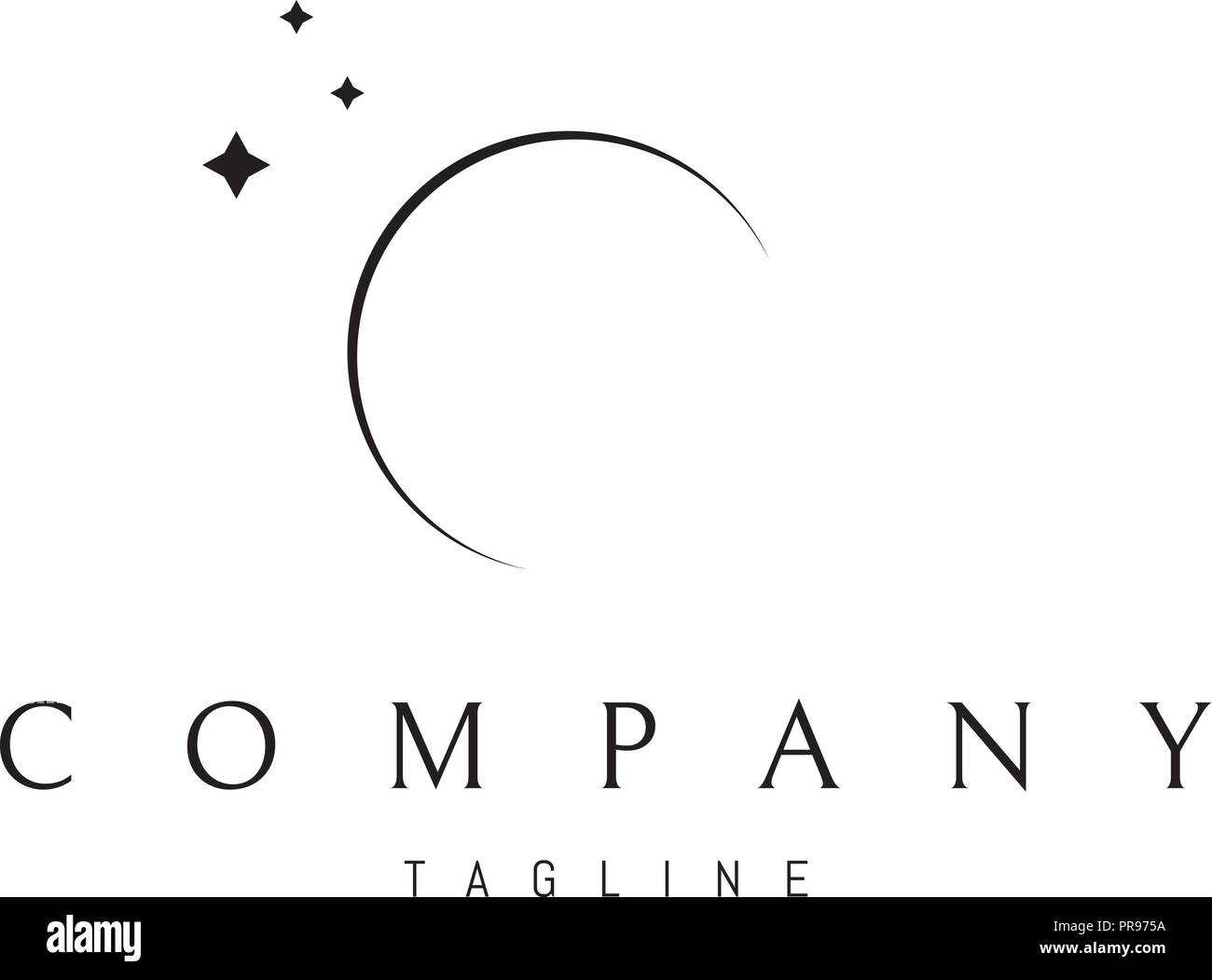 Moon vector logo image Stock Vector Image & Art - Alamy