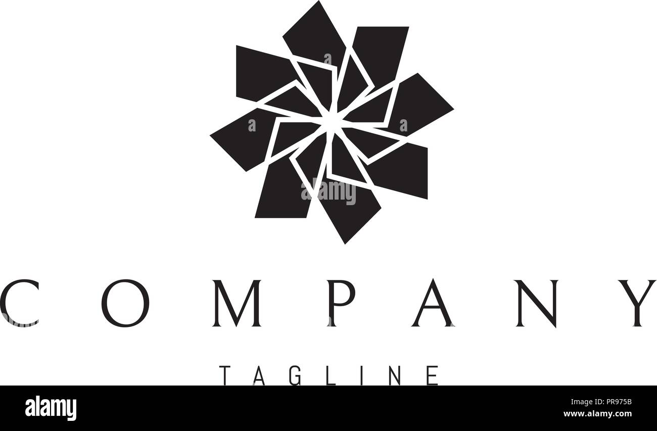 Black Flower vector logo image Stock Vector Image & Art - Alamy