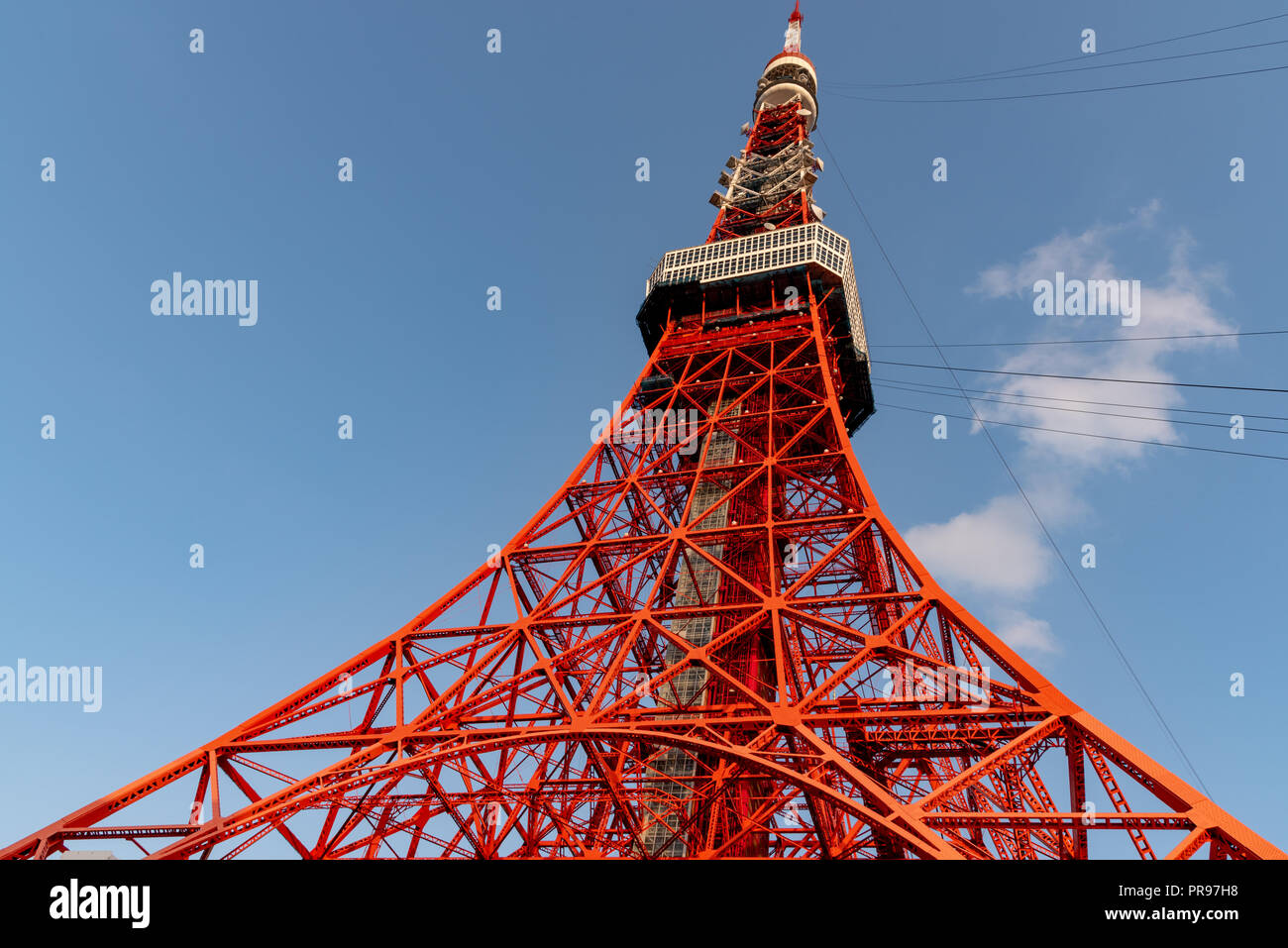 Tokyo tower and Sakura Cherry blossom in spring season at Tokyo, Japan ...