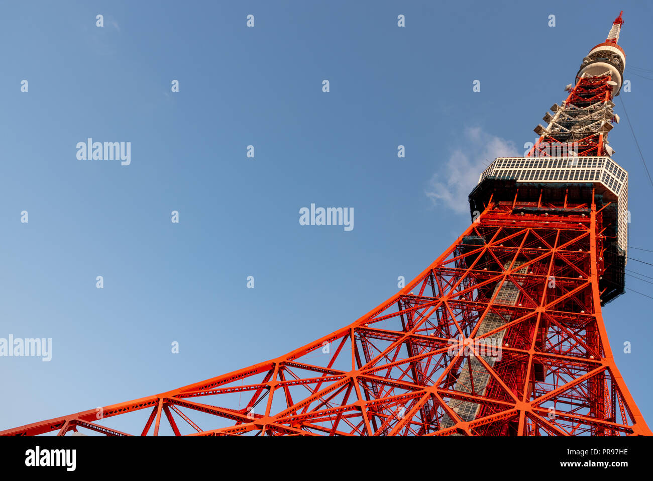 Tokyo tower and Sakura Cherry blossom in spring season at Tokyo, Japan ...