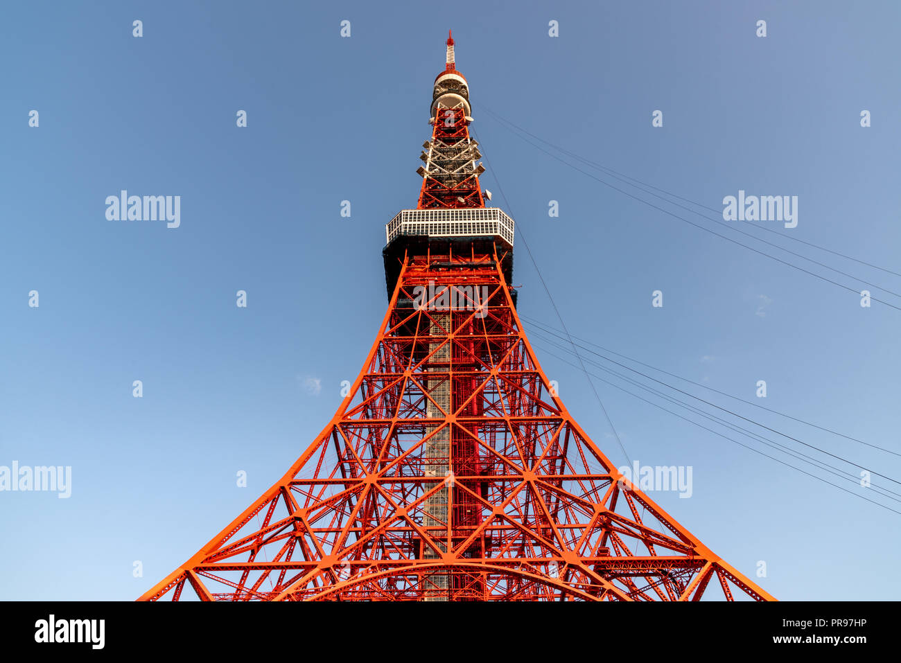Tokyo tower and Sakura Cherry blossom in spring season at Tokyo, Japan ...